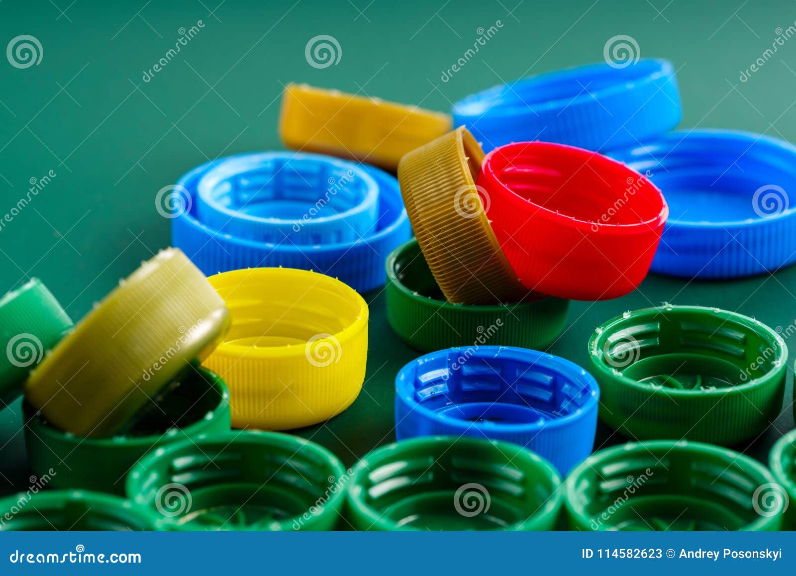 Colored Caps from Plastic Bottles Stock Image - Image of drink ...