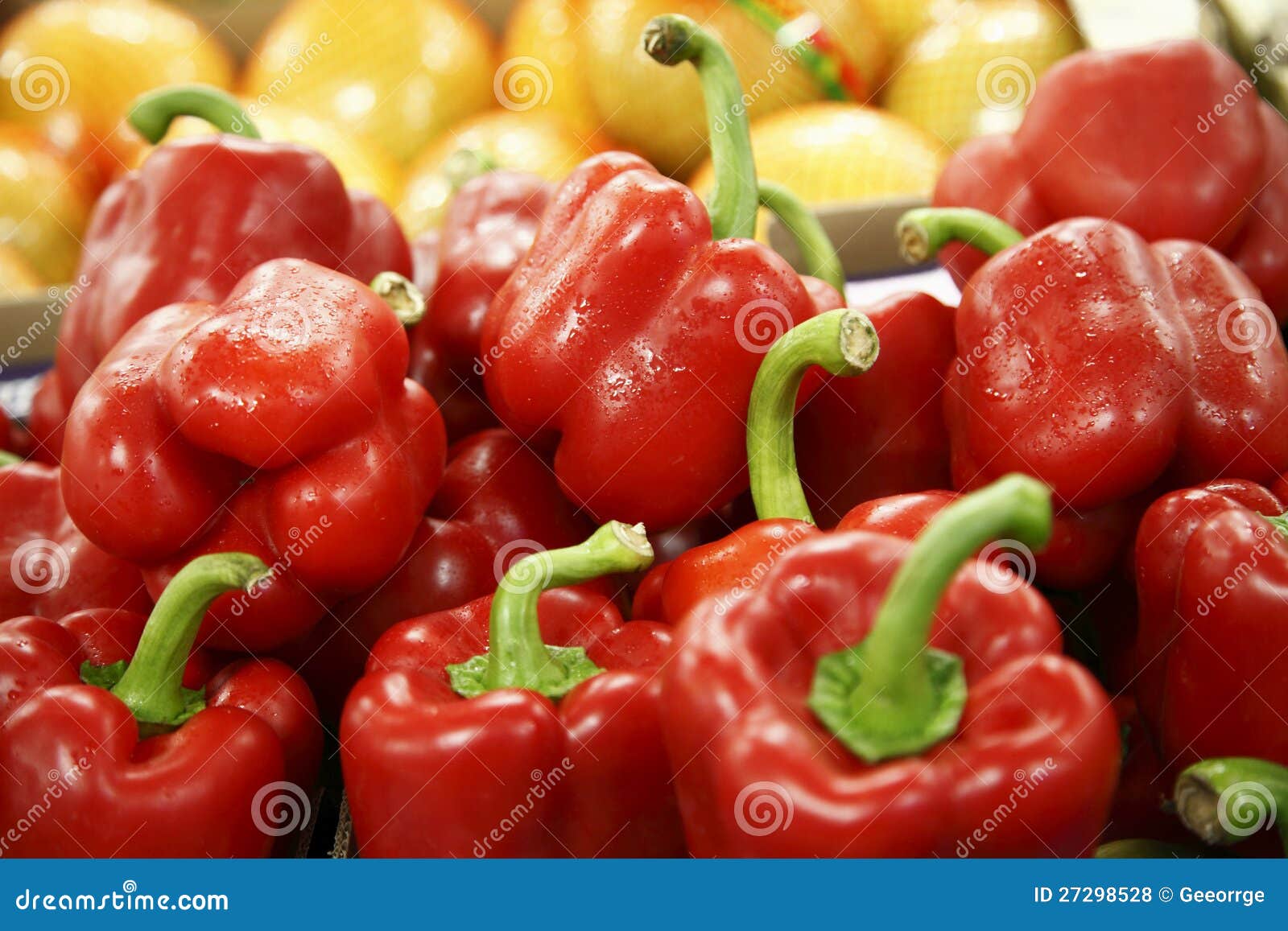 Colored Capsicum in a Grocery Stock Photo - Image of ecological, autumn ...
