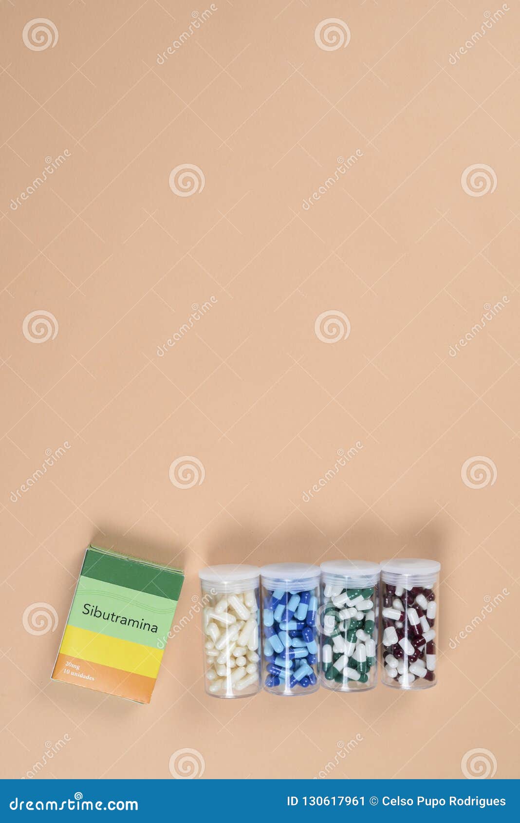Colored Capsule Of Medication In Transparent Plastic Storage Container ...