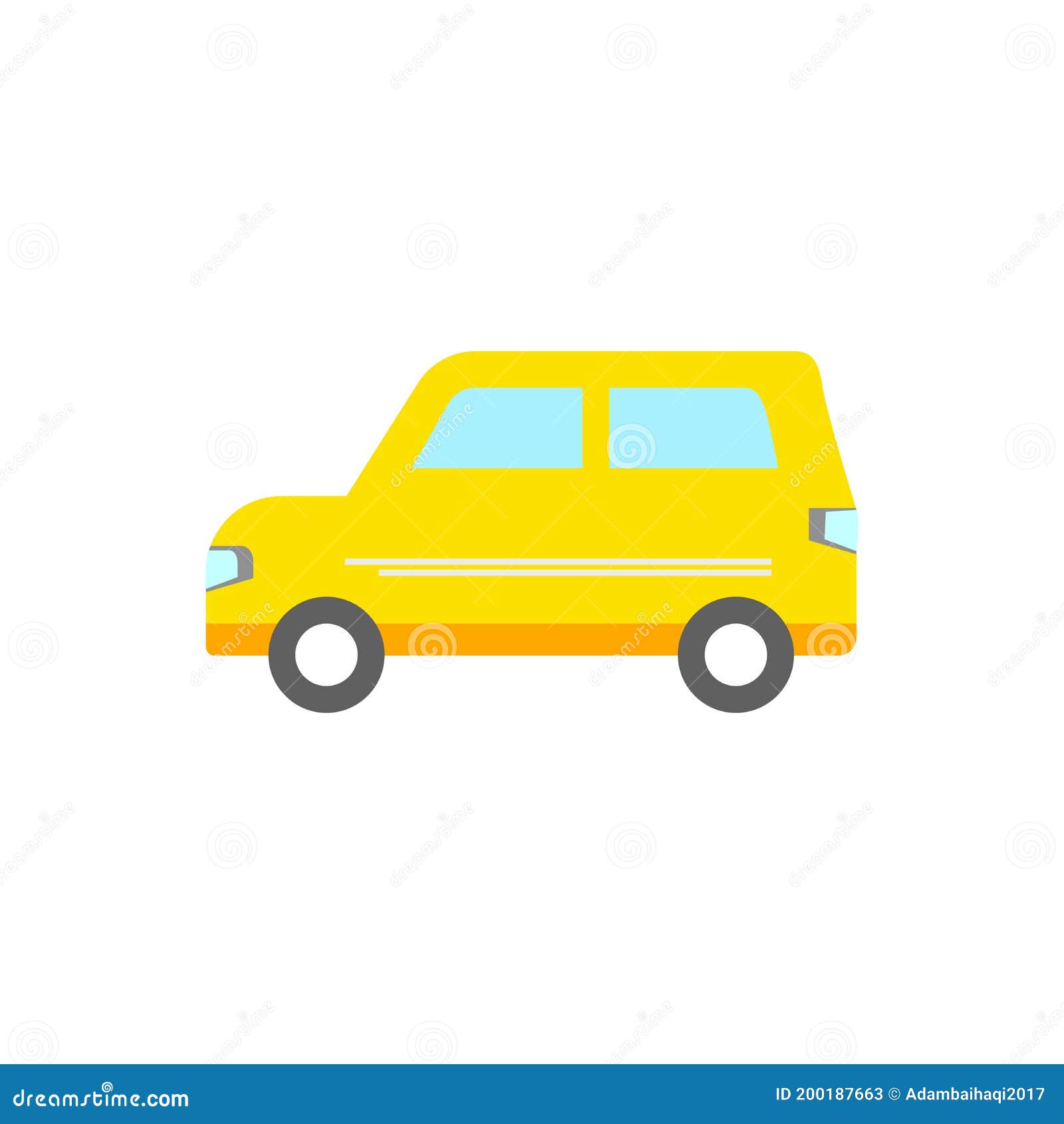 Colored Car Icon in Flat Style Stock Vector - Illustration of cabriolet ...
