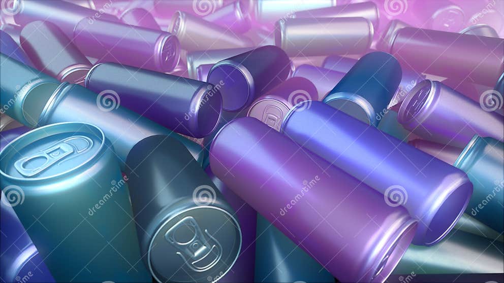 Colored Car Paint Can Pattern 3d Rendering Stock Illustration ...