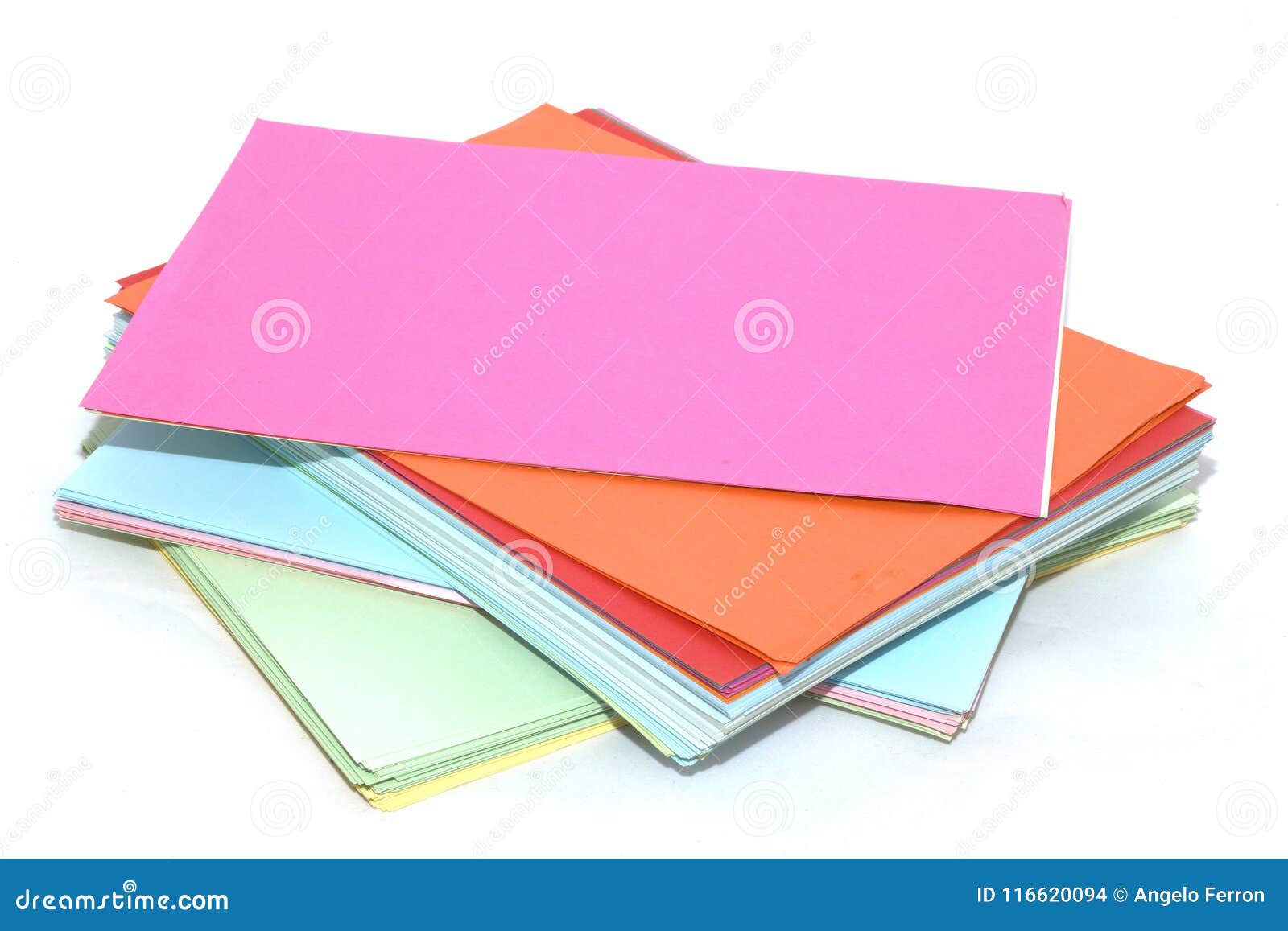 Colored A4 Colored Cardboard Stock Photo - Image of work, colored ...
