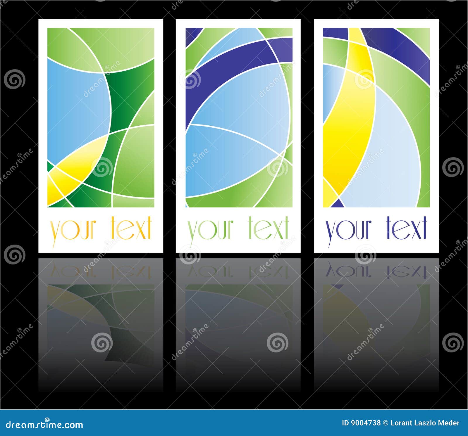 Colored Cards Abstract Background Sample Stock Vector - Illustration of ...