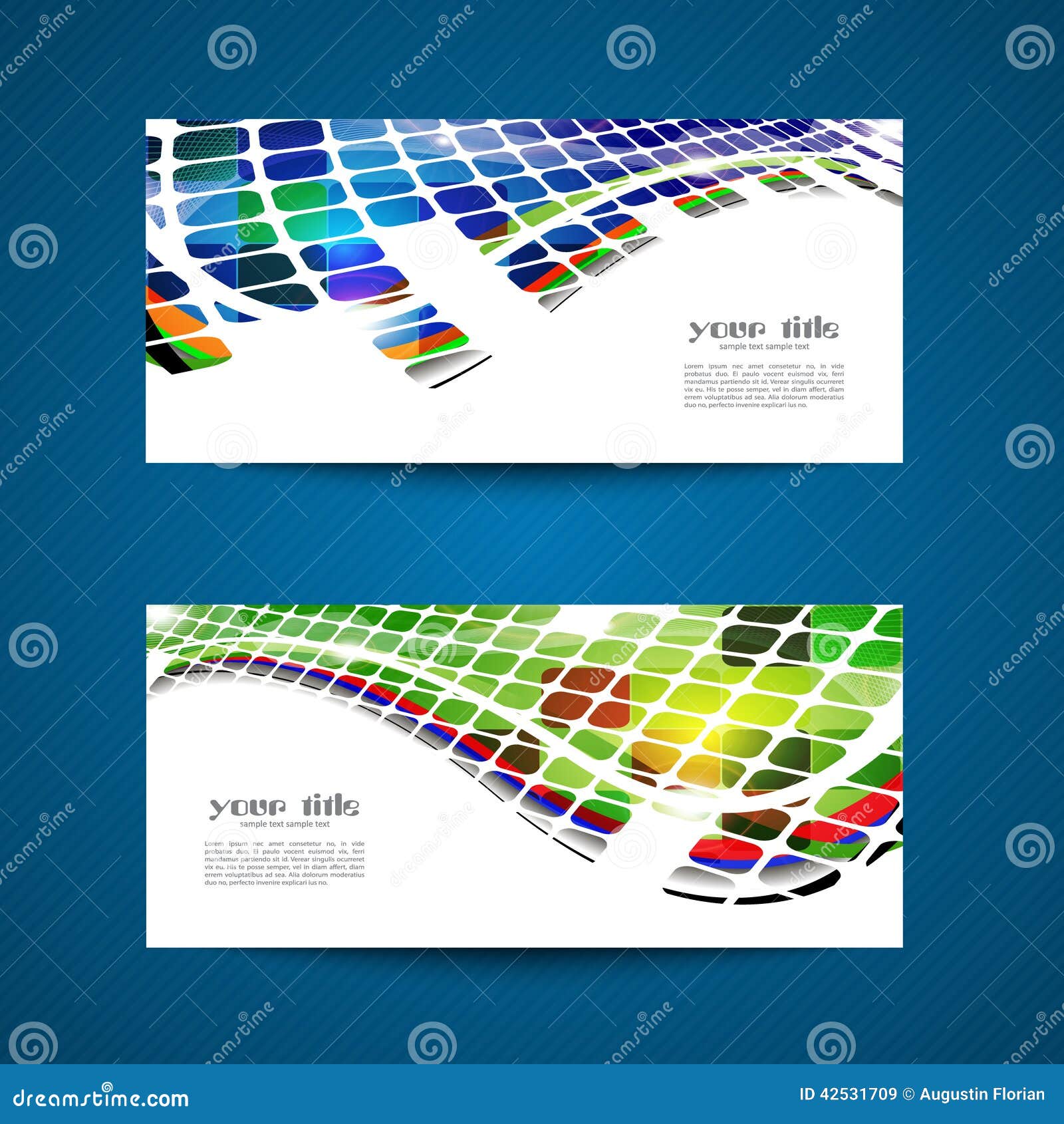 2 Colored Cards / Backgrounds Stock Vector - Illustration of graphic ...