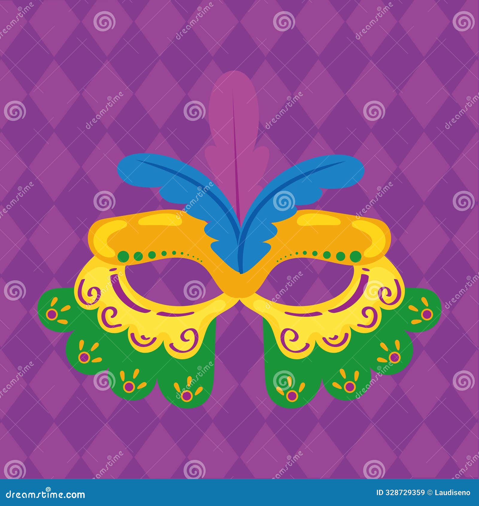 Colored Carnival Mask Vector Stock Illustration - Illustration of ...