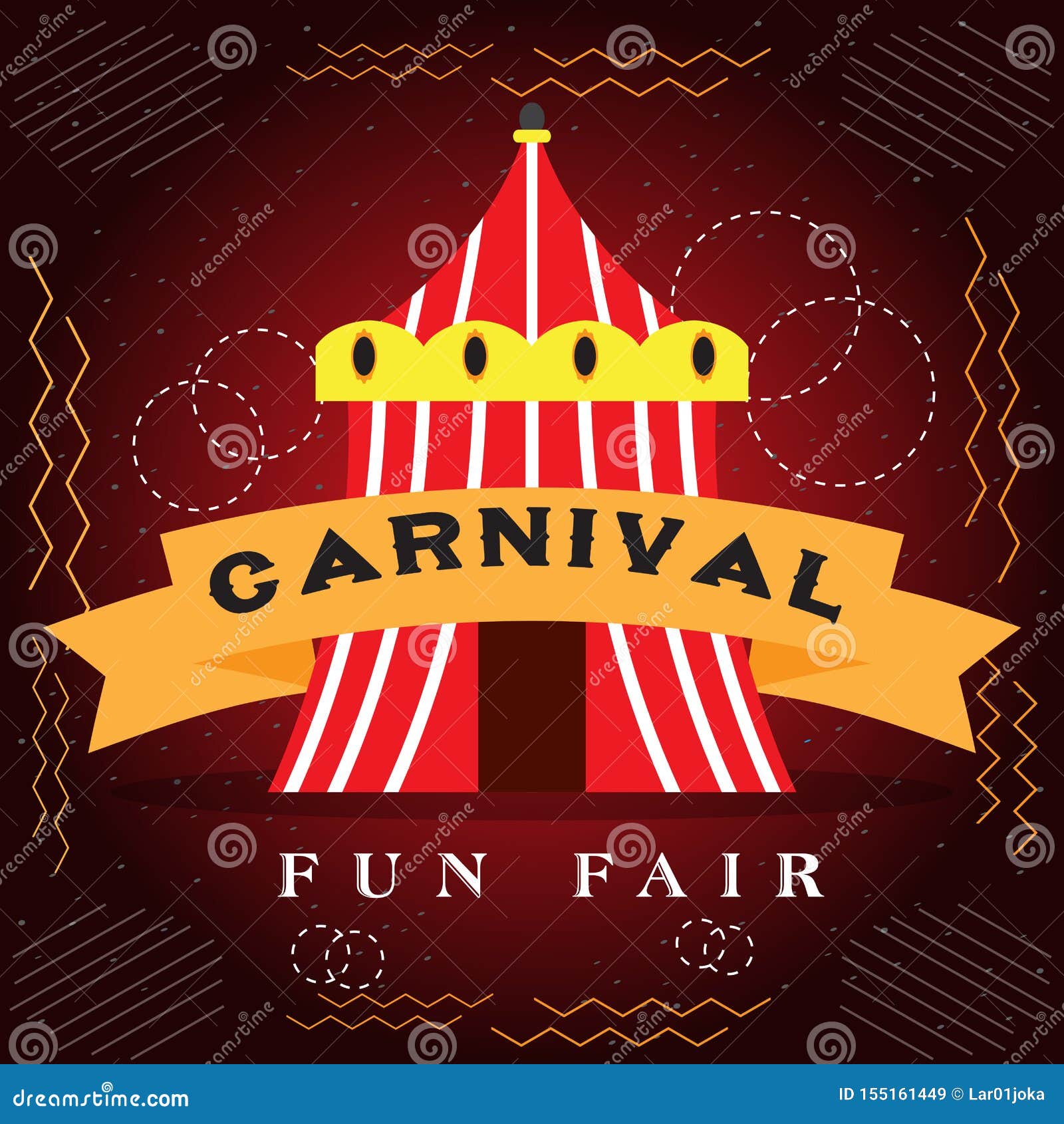 Colored carnival poster stock vector. Illustration of template - 155161449