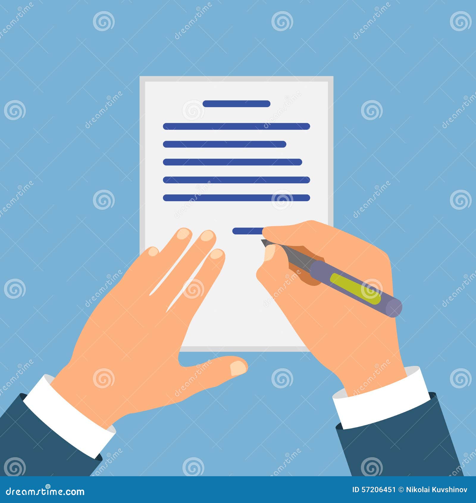 Hand Signing Contract - Business Mans Hand With Pen Making Signature ...