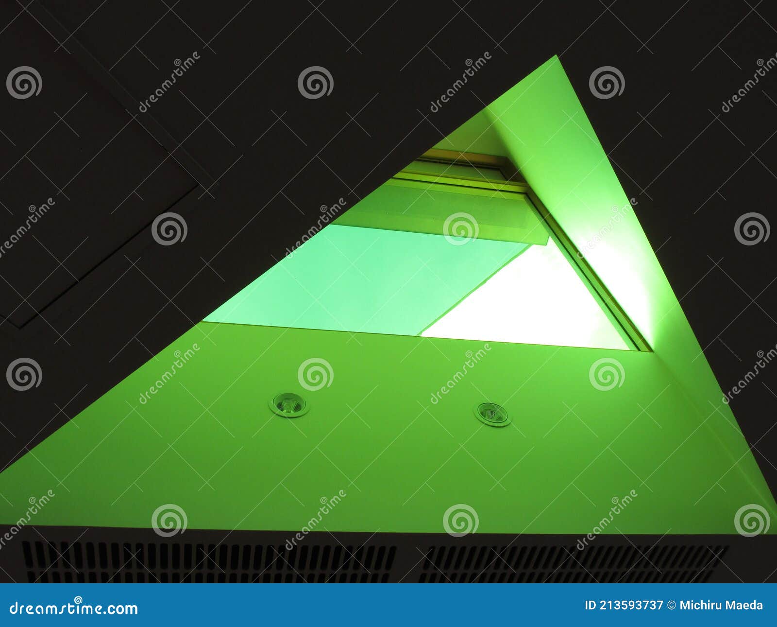 Sunlight Coming through the Colored Glass Window Overhead Stock Image ...