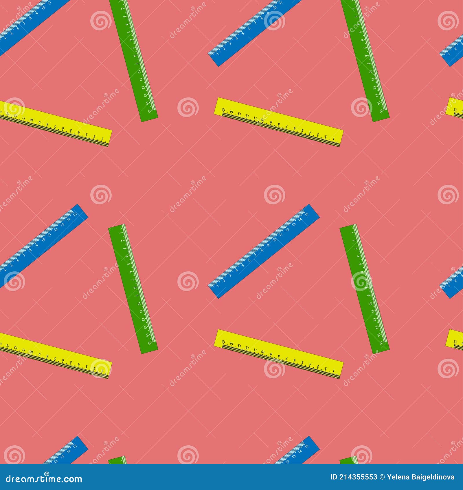 Colored Centimeter Rulers on a Red Seamless Background Stock Vector ...