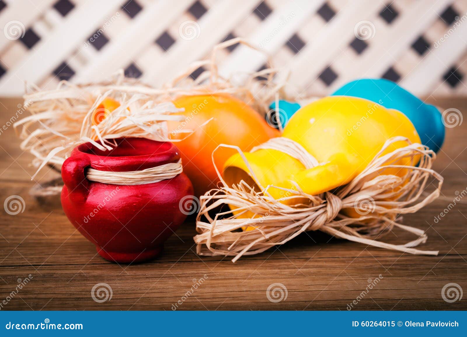 Colored ceramic clay pots stock image. Image of clay - 60264015
