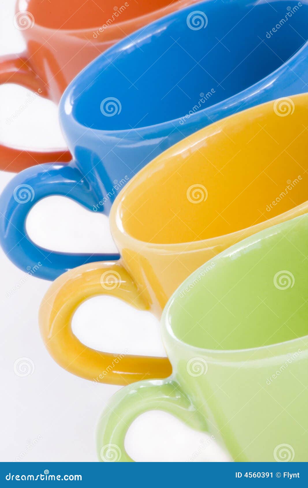 Colored ceramic mugs stock image. Image of bright, green - 4560391