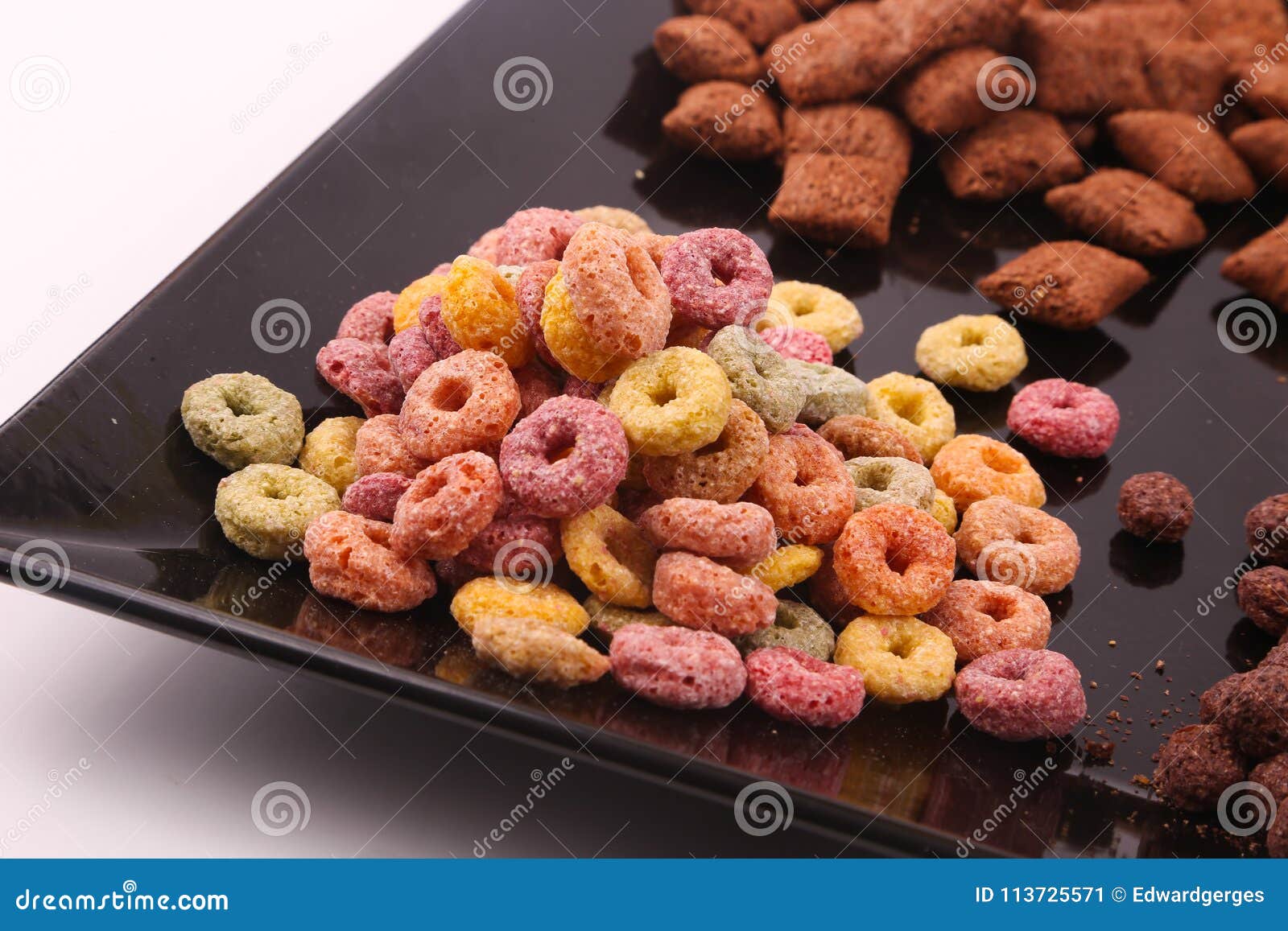 Colored cereal stock image. Image of milk, diet, backgroundntop - 113725571
