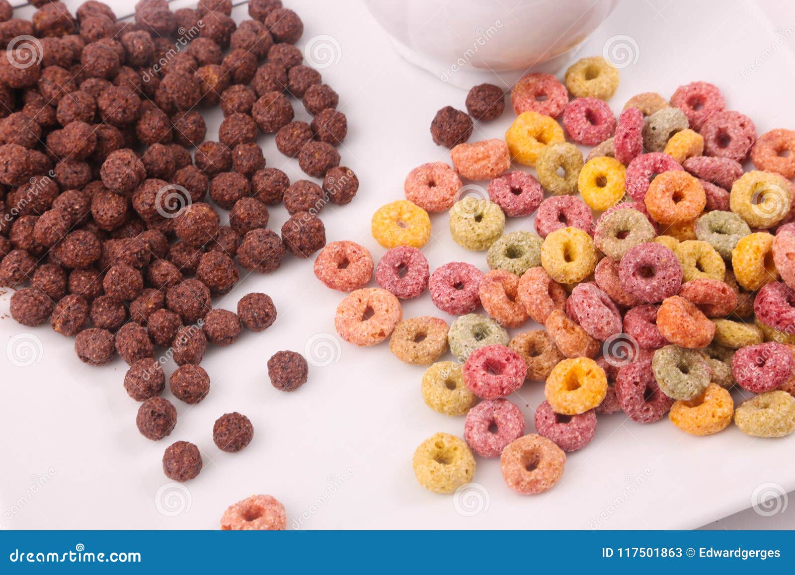 Colored cereal stock image. Image of cereal, dinner - 117501863