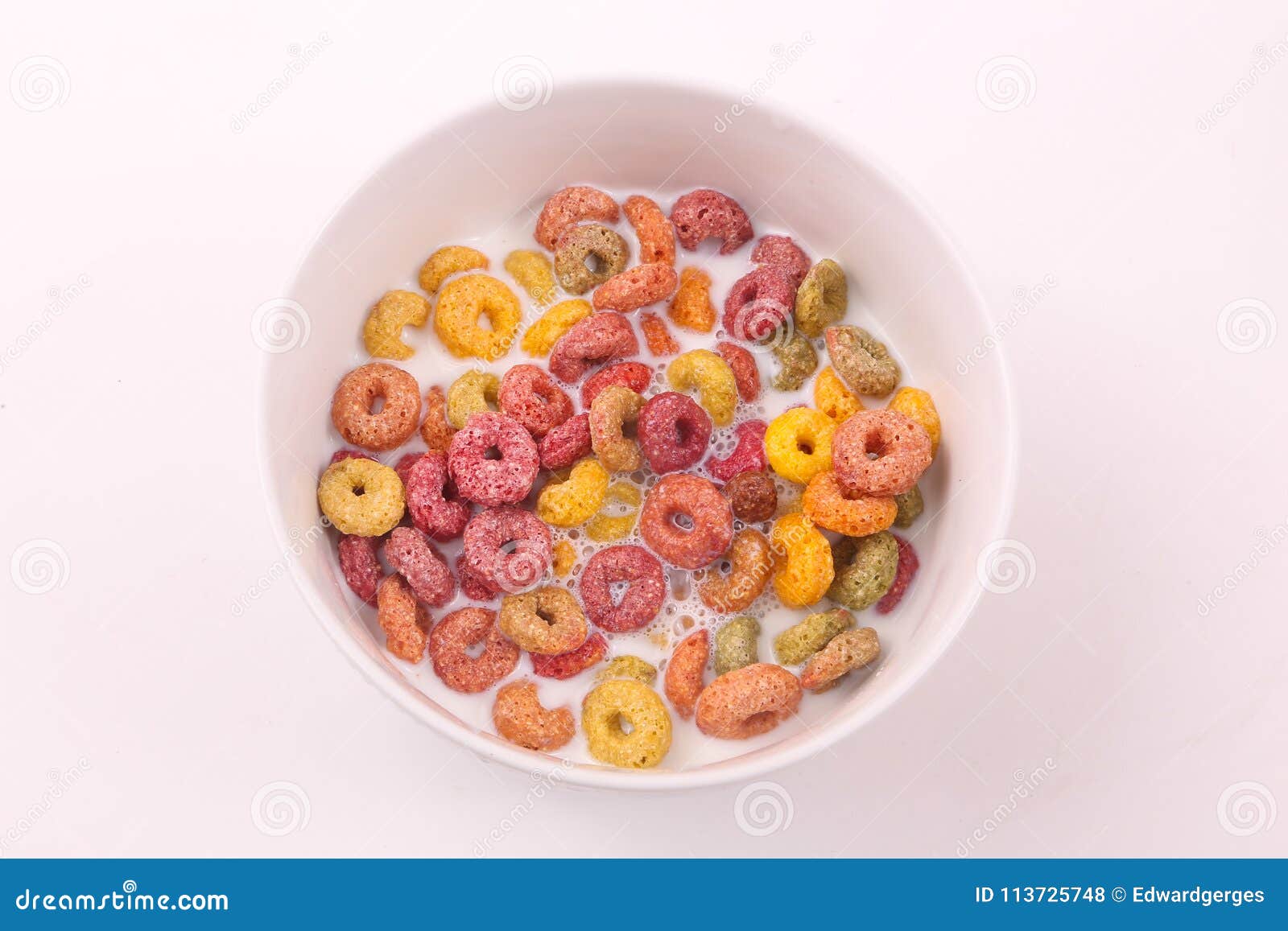 Colored of Cereal with Milk Stock Photo - Image of lifestyle, fresh ...
