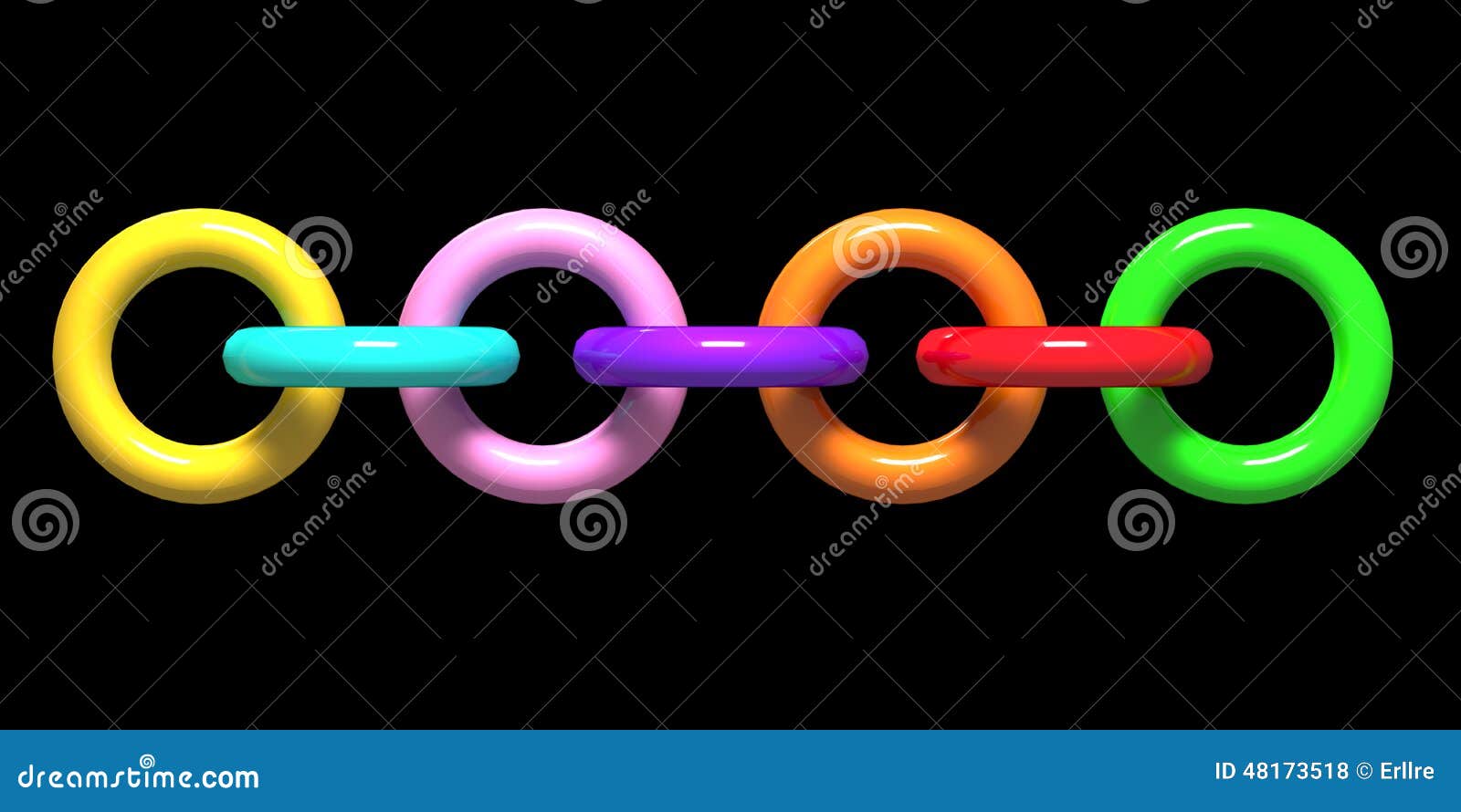 Colored chain stock illustration. Illustration of agreement - 48173518
