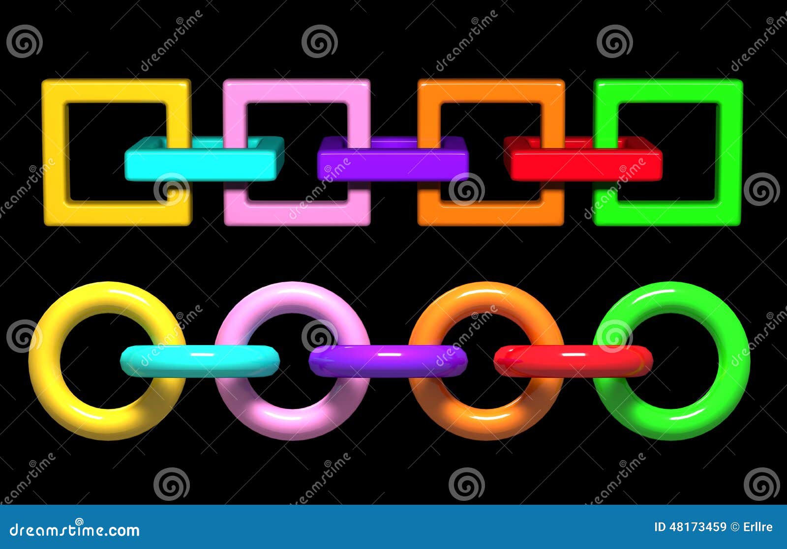 Colored chain stock illustration. Illustration of frame - 48173459