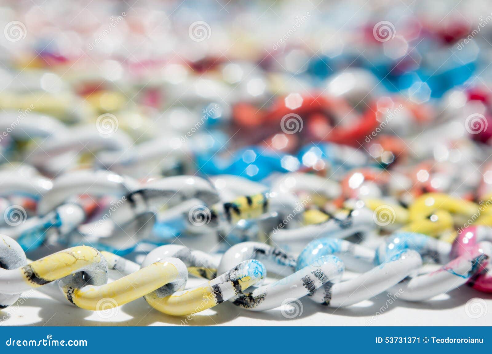 Colored chain stock image. Image of catenation, backgrounds - 53731371