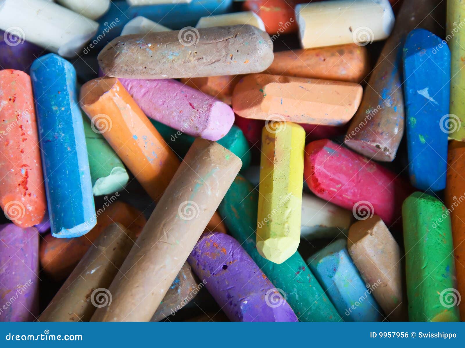 Colored chalk stock photo. Image of line, group, orange - 9957956