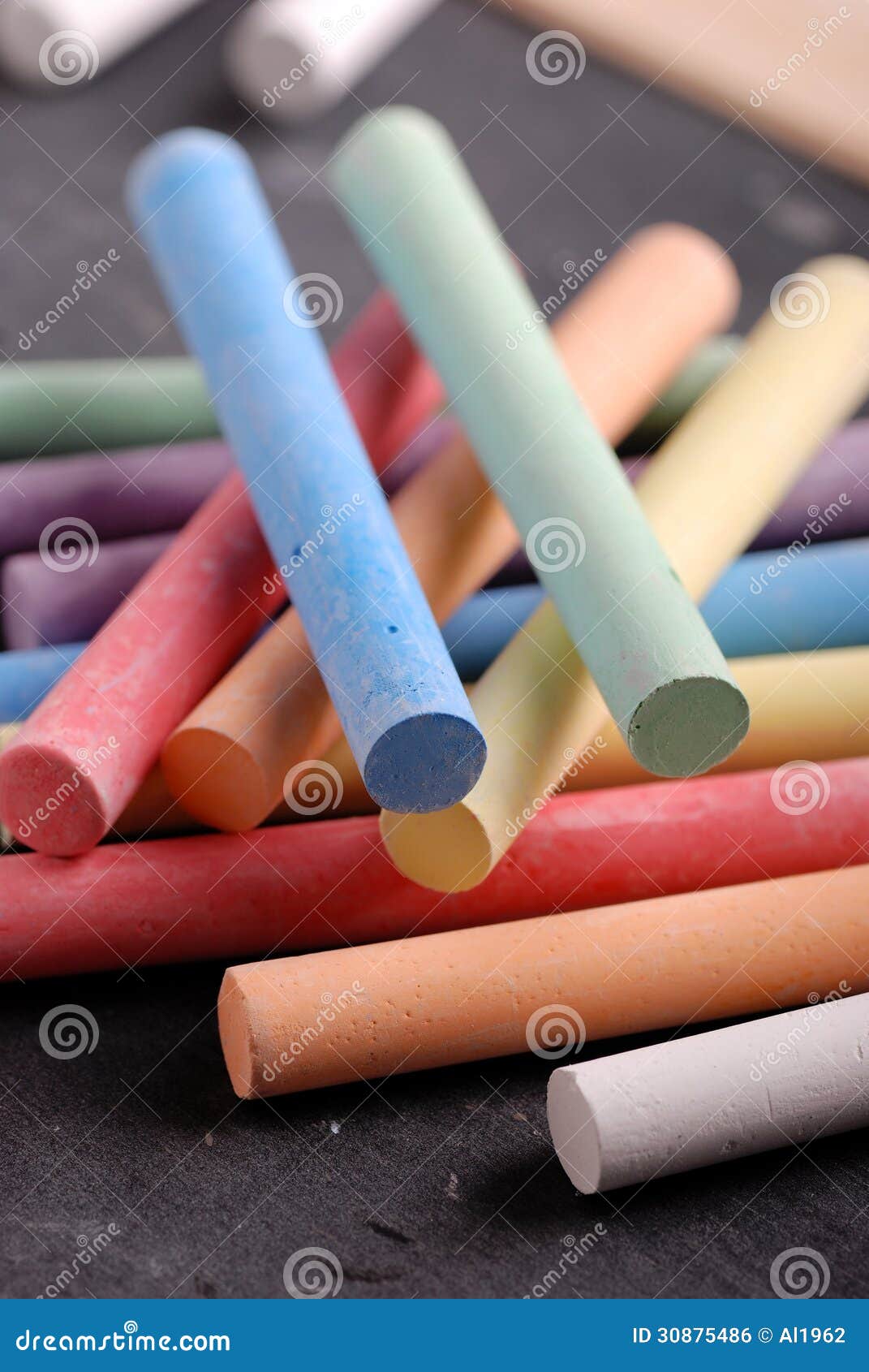 Colored chalk stock photo. Image of creativity, school - 30875486