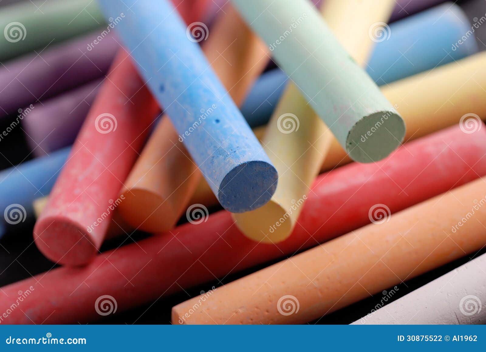 Colored chalk stock photo. Image of stick, yellow, hobby - 30875522