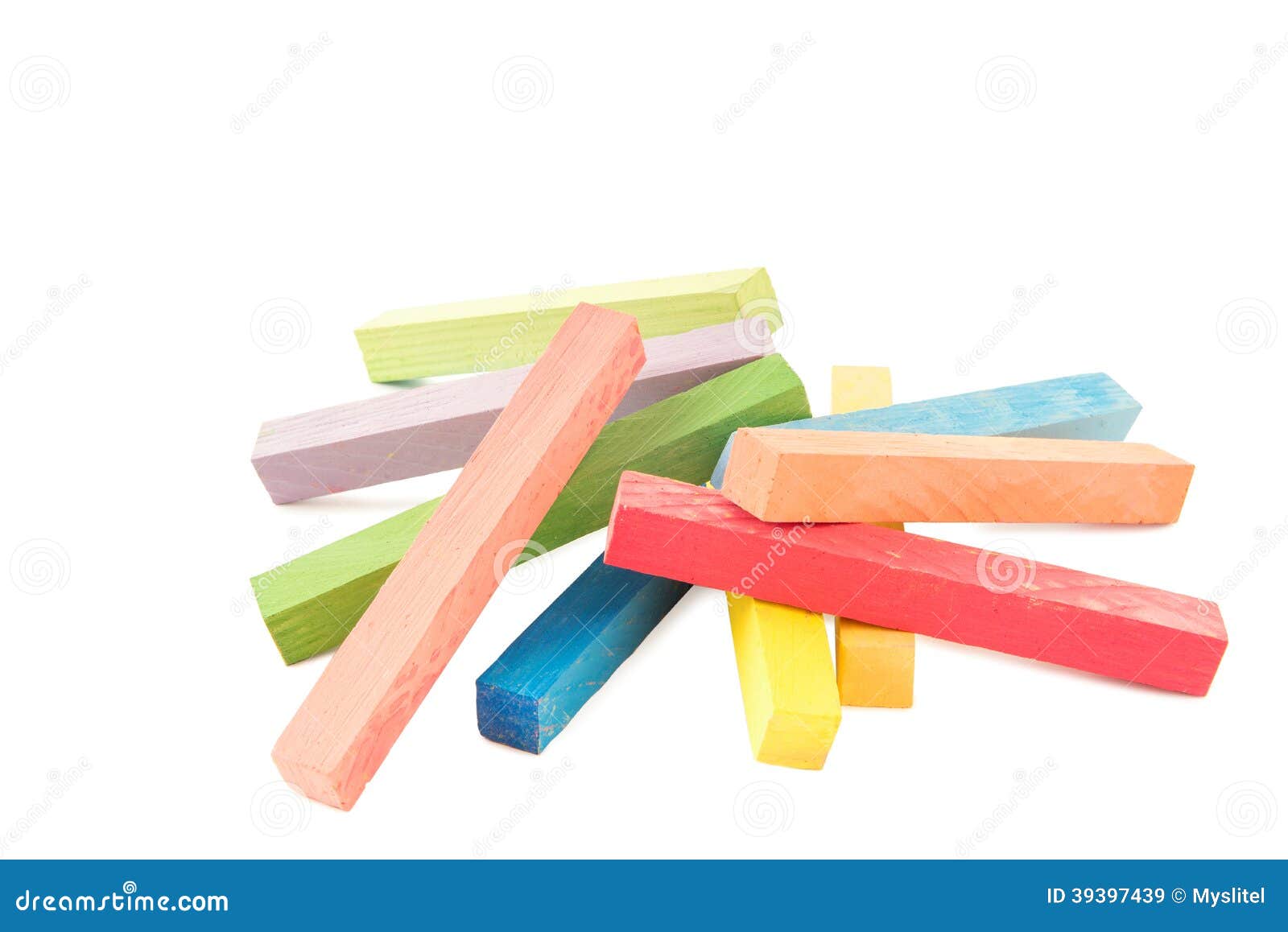 Colored chalk stock image. Image of coloring, pieces - 39397439