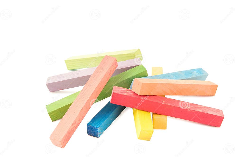 Colored chalk stock image. Image of coloring, pieces - 39397439