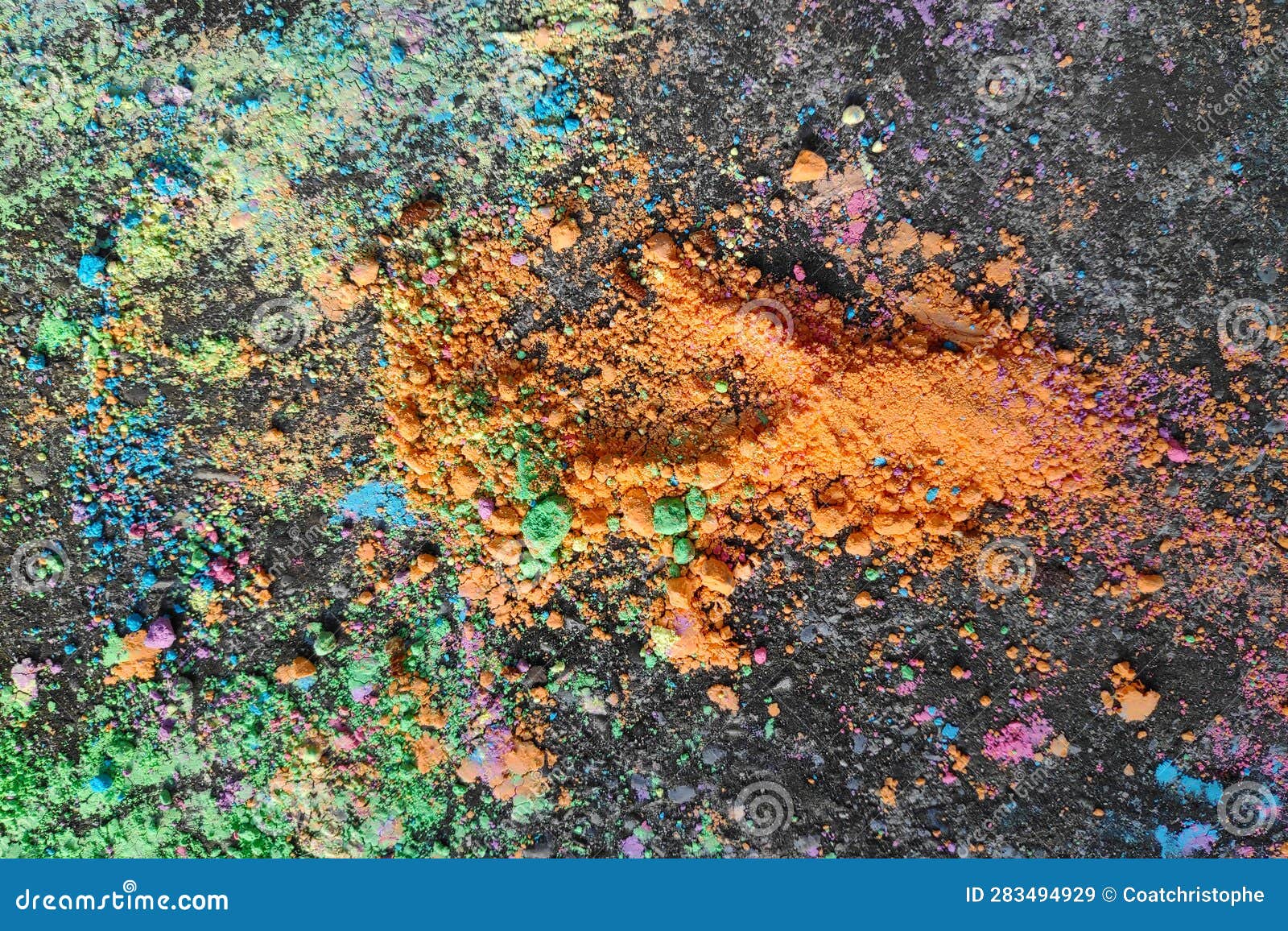 Colored chalk powder stock image. Image of powder, closeup - 283494929