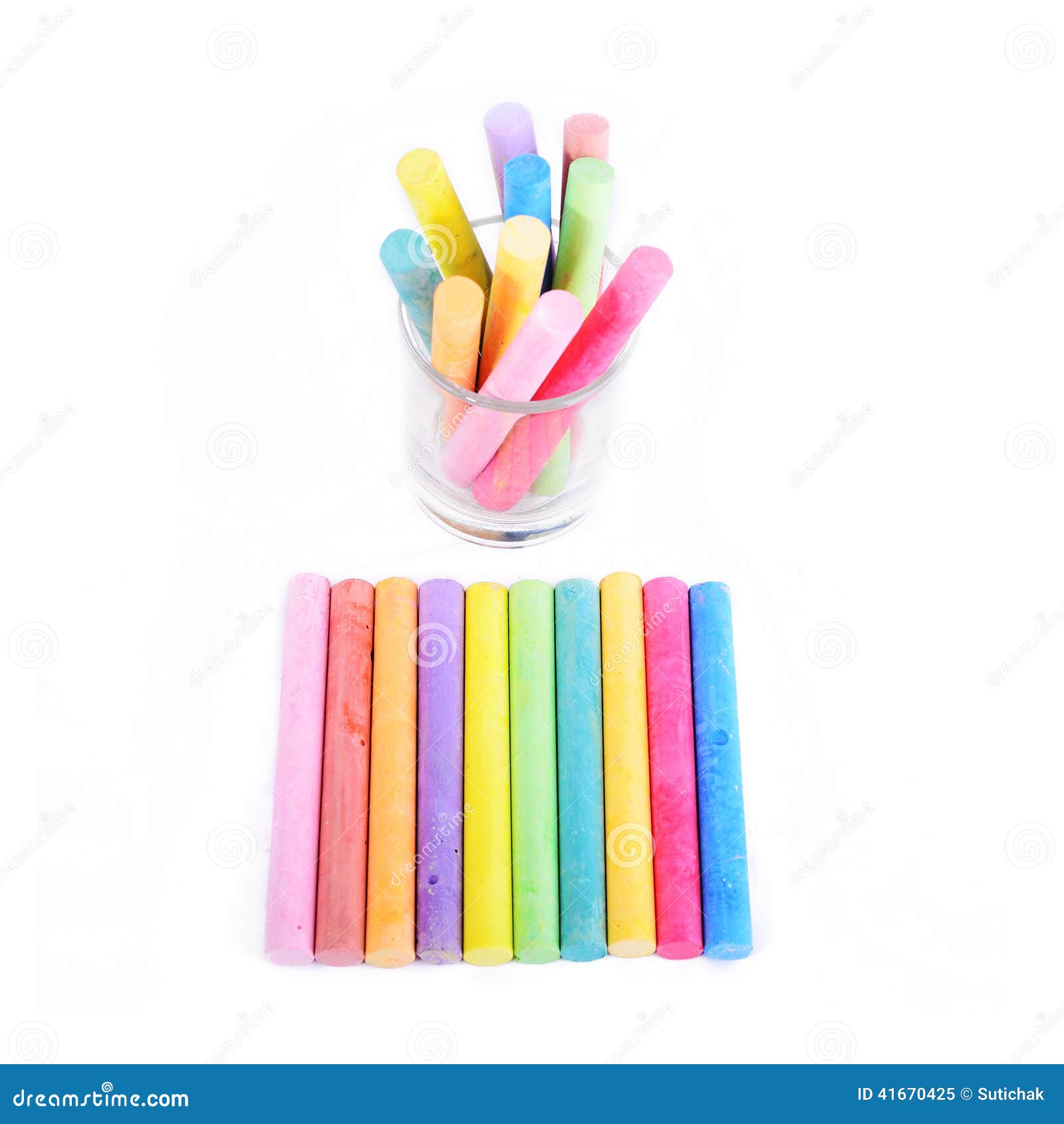 Colored chalk stock image. Image of pink, artistic, craft - 41670425