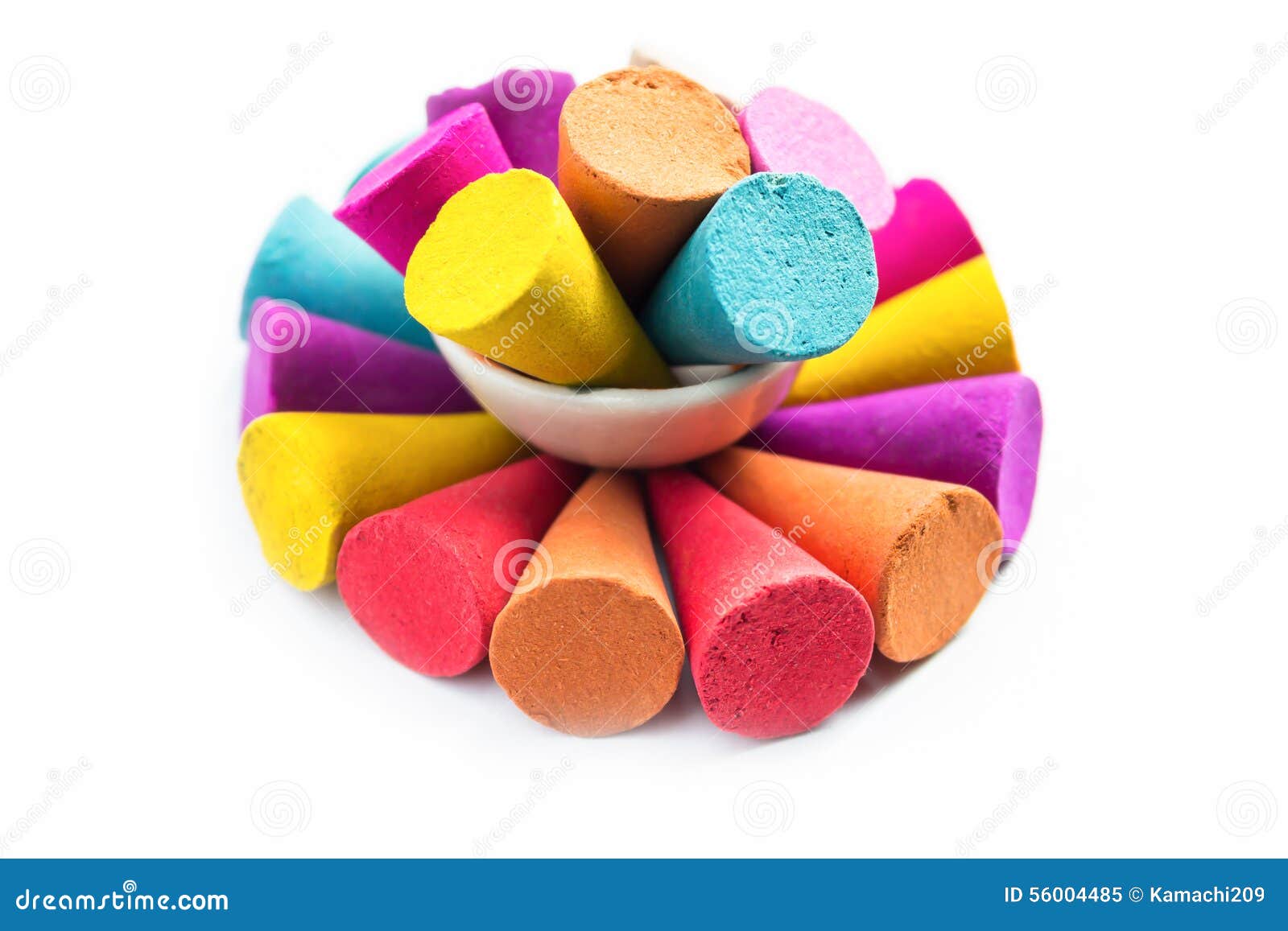Colored Chalk Sticks for Use with Multi Color Paint on Paper. Be Stock ...
