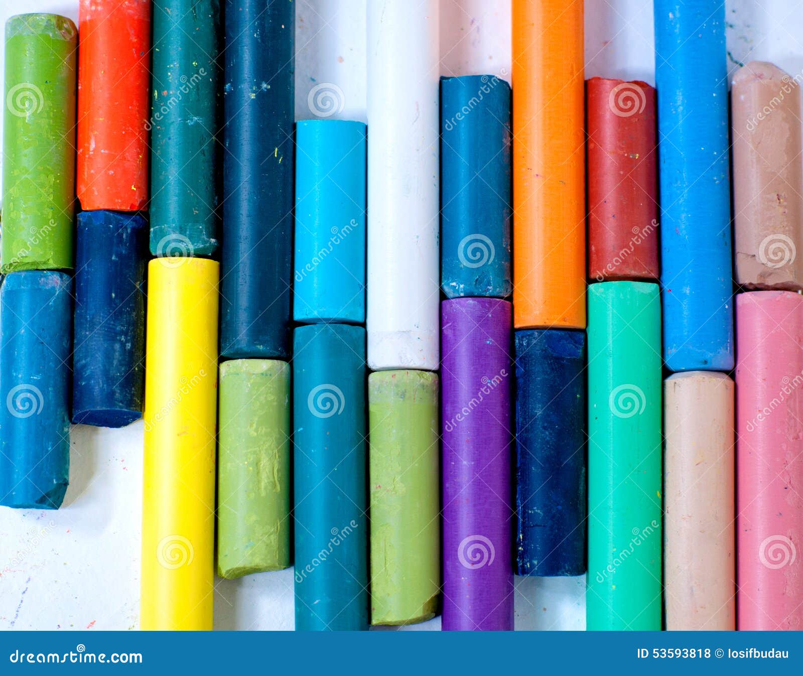 Colored chalks stock photo. Image of colored, chalk, crayons - 53593818