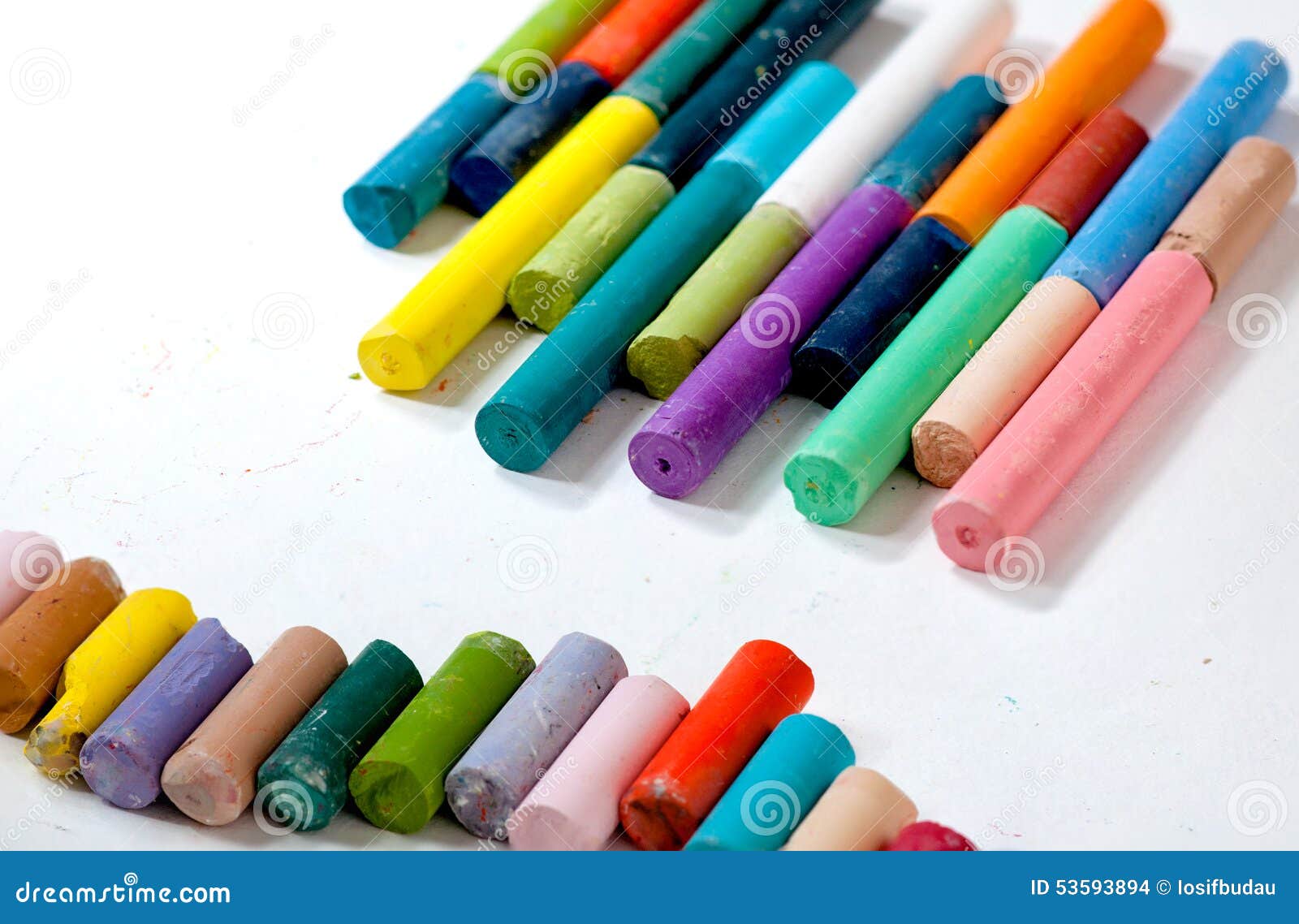 Colored chalks stock photo. Image of paper, chalks, school - 53593894