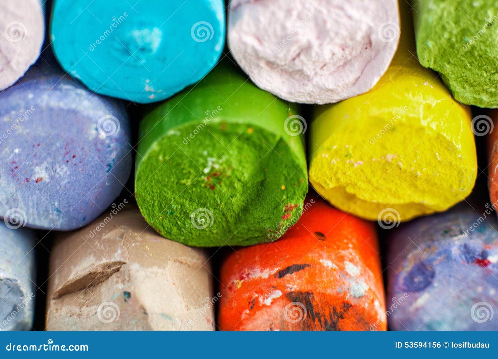 Colored chalks stock photo. Image of multicolor, isolated - 53594156