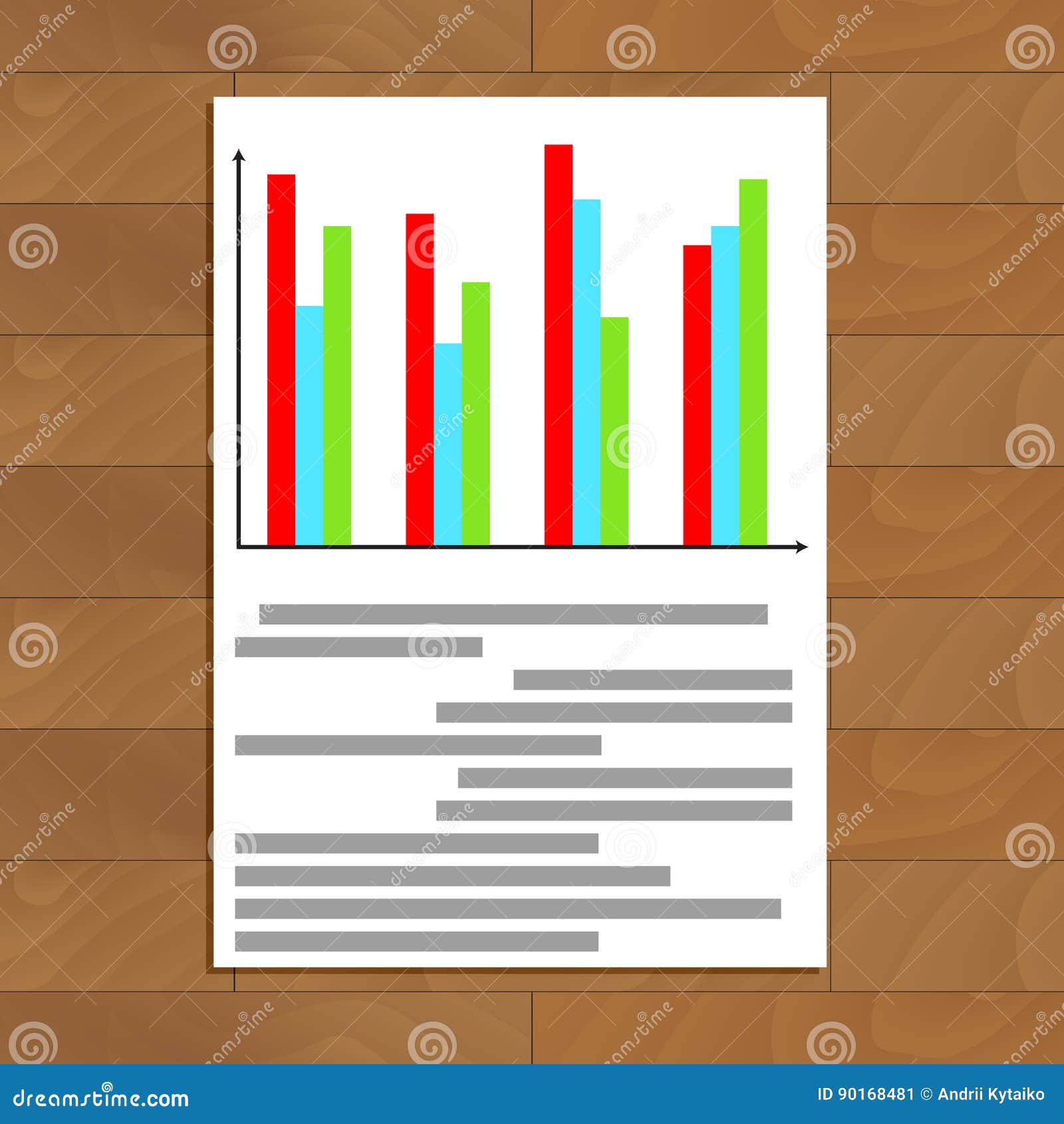 Colored chart info stock vector. Illustration of market - 90168481