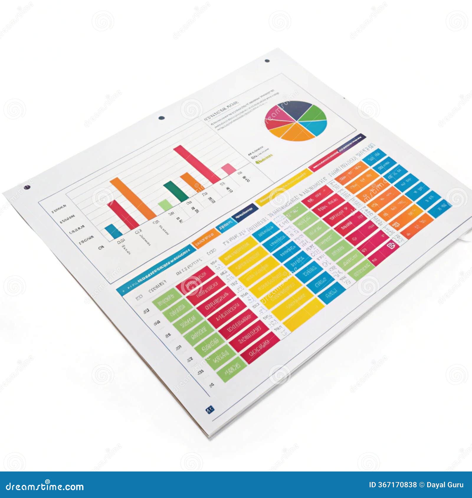 Colored Chart Isolated On White Background Royalty-Free Stock Image | CartoonDealer.com #367170838