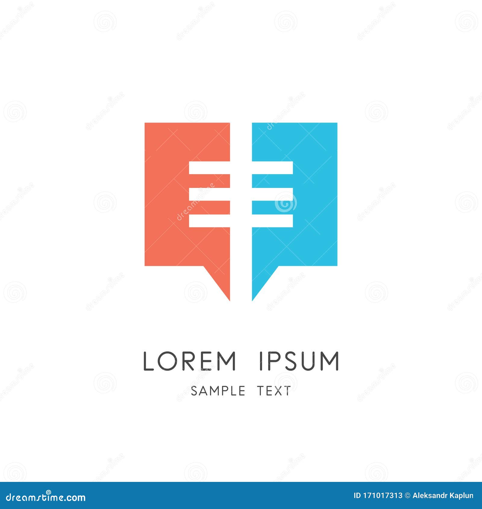 Colored Chat Logo - Business Conversation Symbol Stock Vector ...