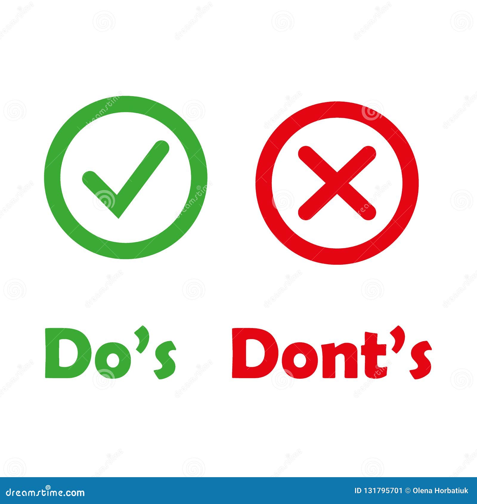 Colored Check Marks Like Dos and Donts. Concept of Checklist Symbol for ...