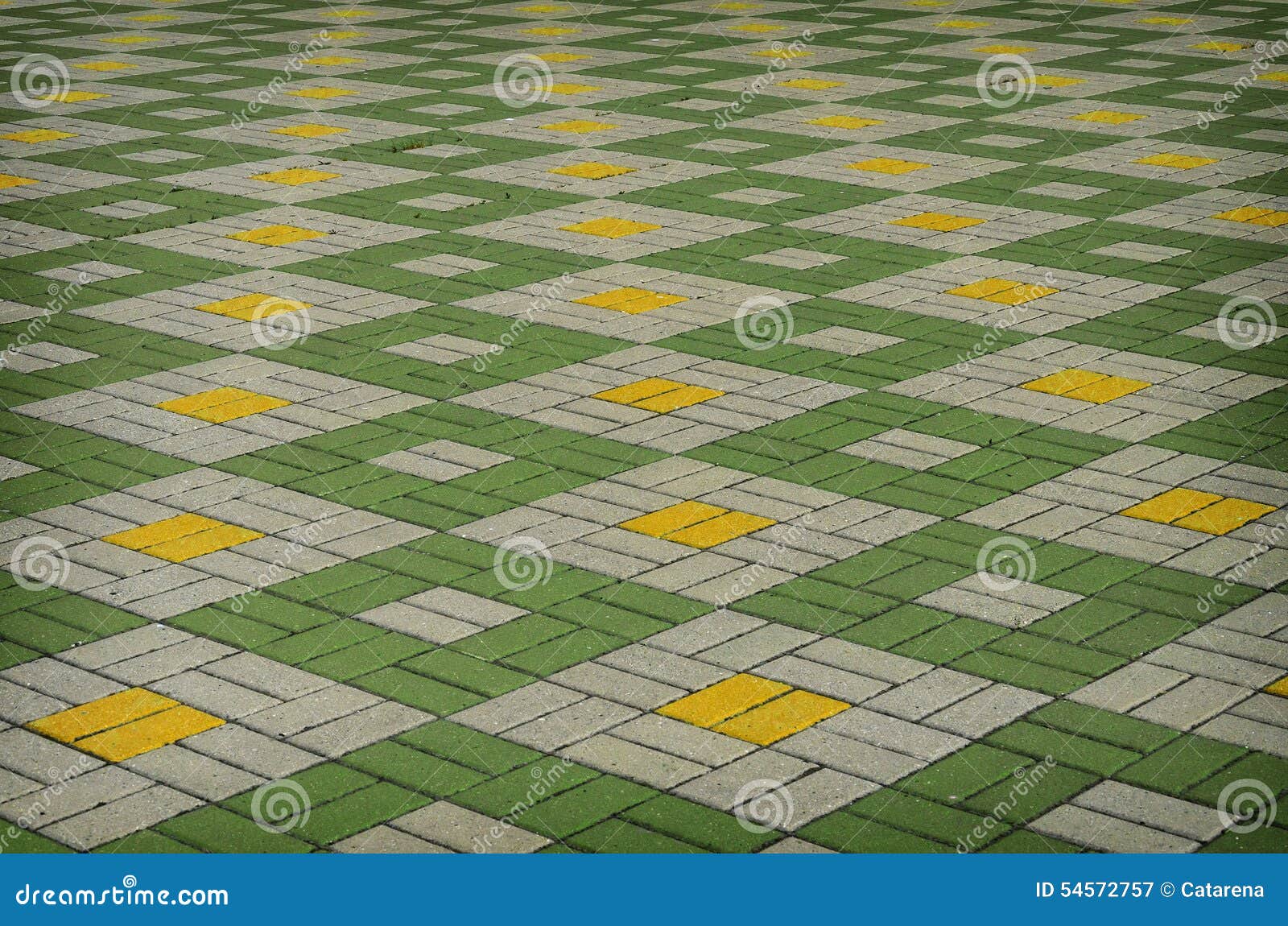 Colored Checkered Tile on the Street Stock Image - Image of checkered ...