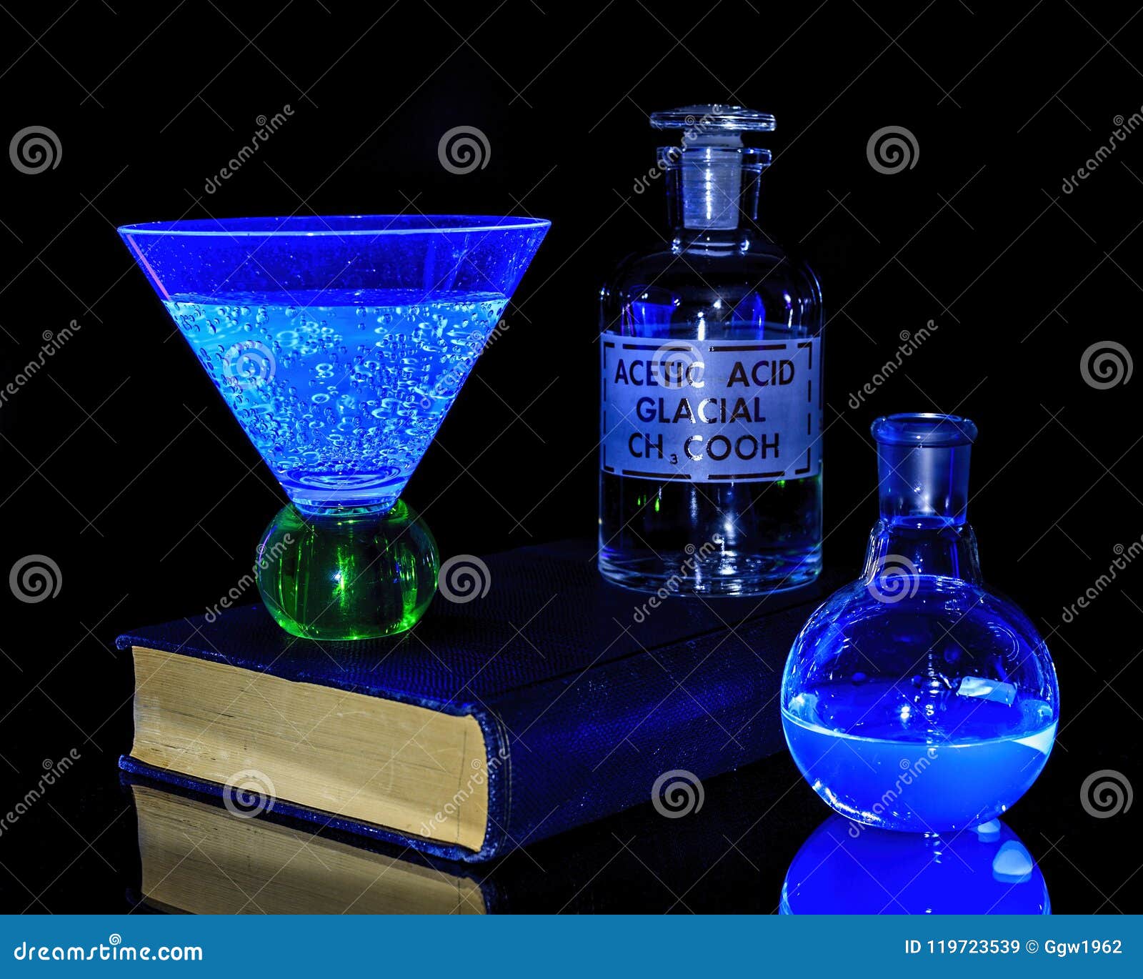 Colored chemical solutions stock image. Image of flask - 119723539