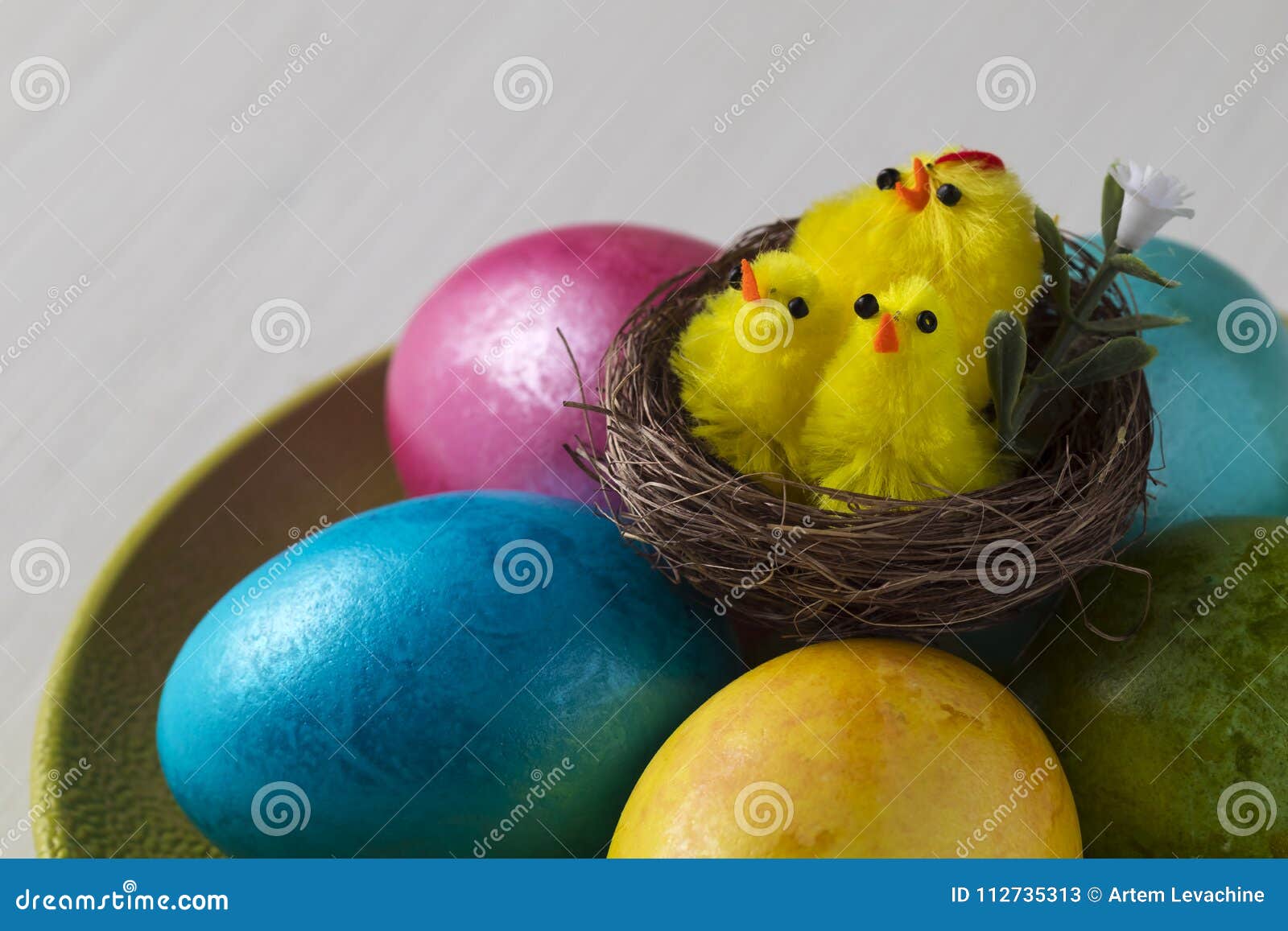 Colored Chicken Eggs for Easter Background for Decoration Design Stock ...