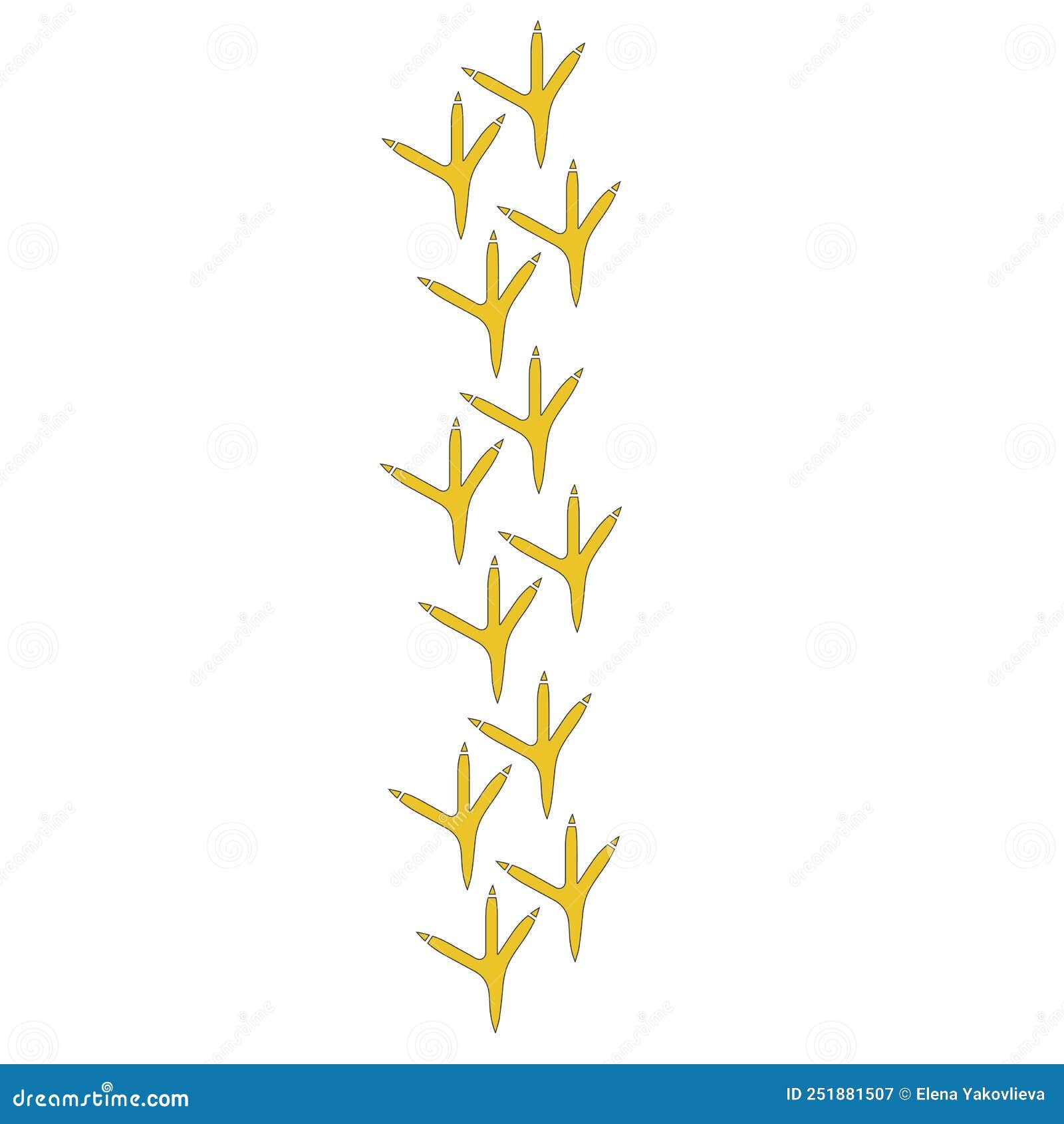 Colored Chicken Footprints. Vector Illustration Stock Vector ...