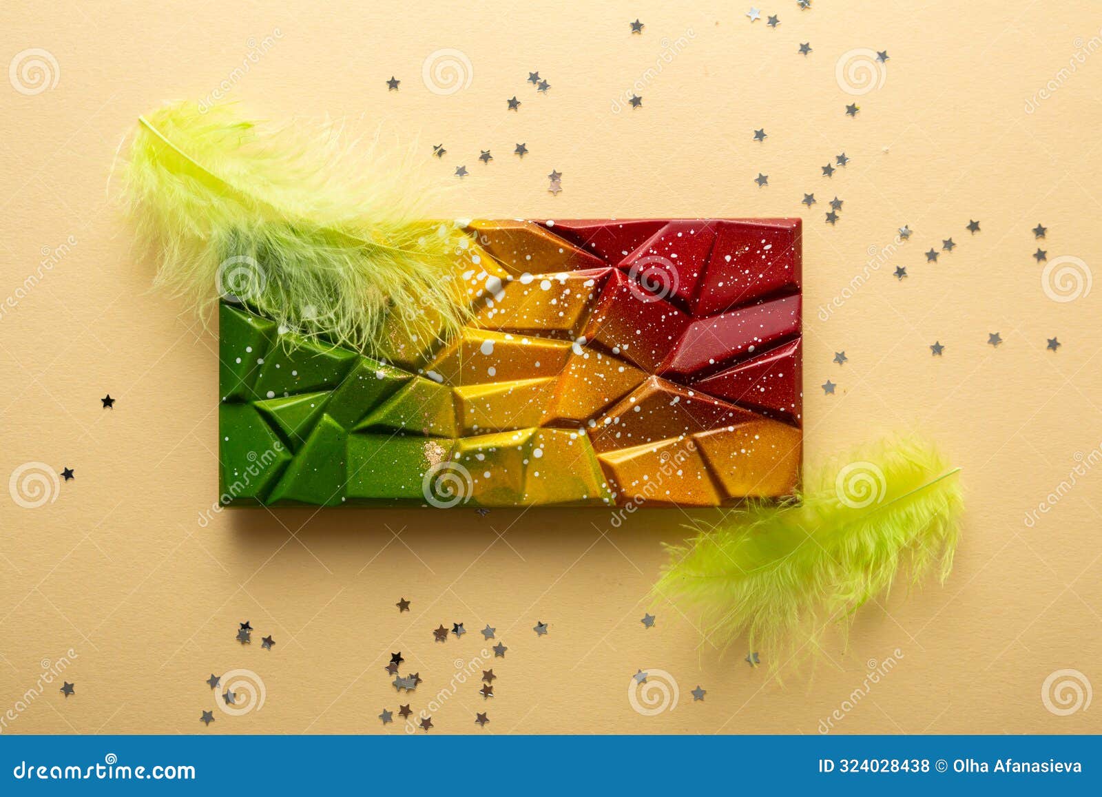 Colored Chocolate Bar Top View Sweets Stock Photo - Image of cacao ...