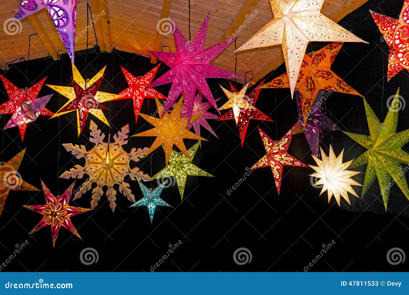 Colored christmas stars stock illustration. Illustration of blue - 47811533