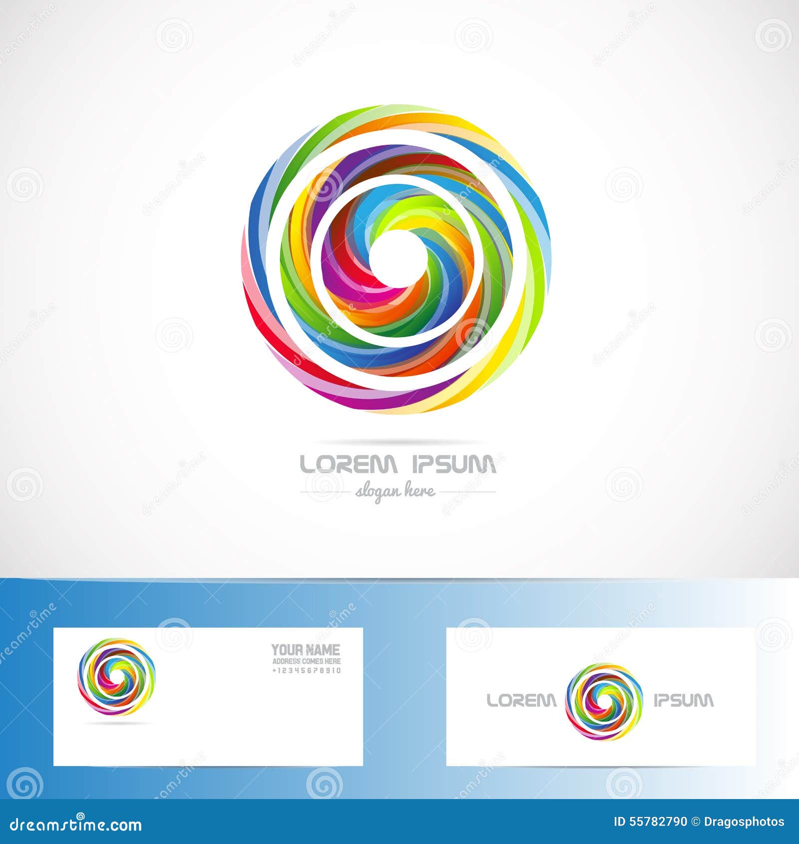 Colored Circle Abstract Logo Stock Vector - Illustration of identity ...