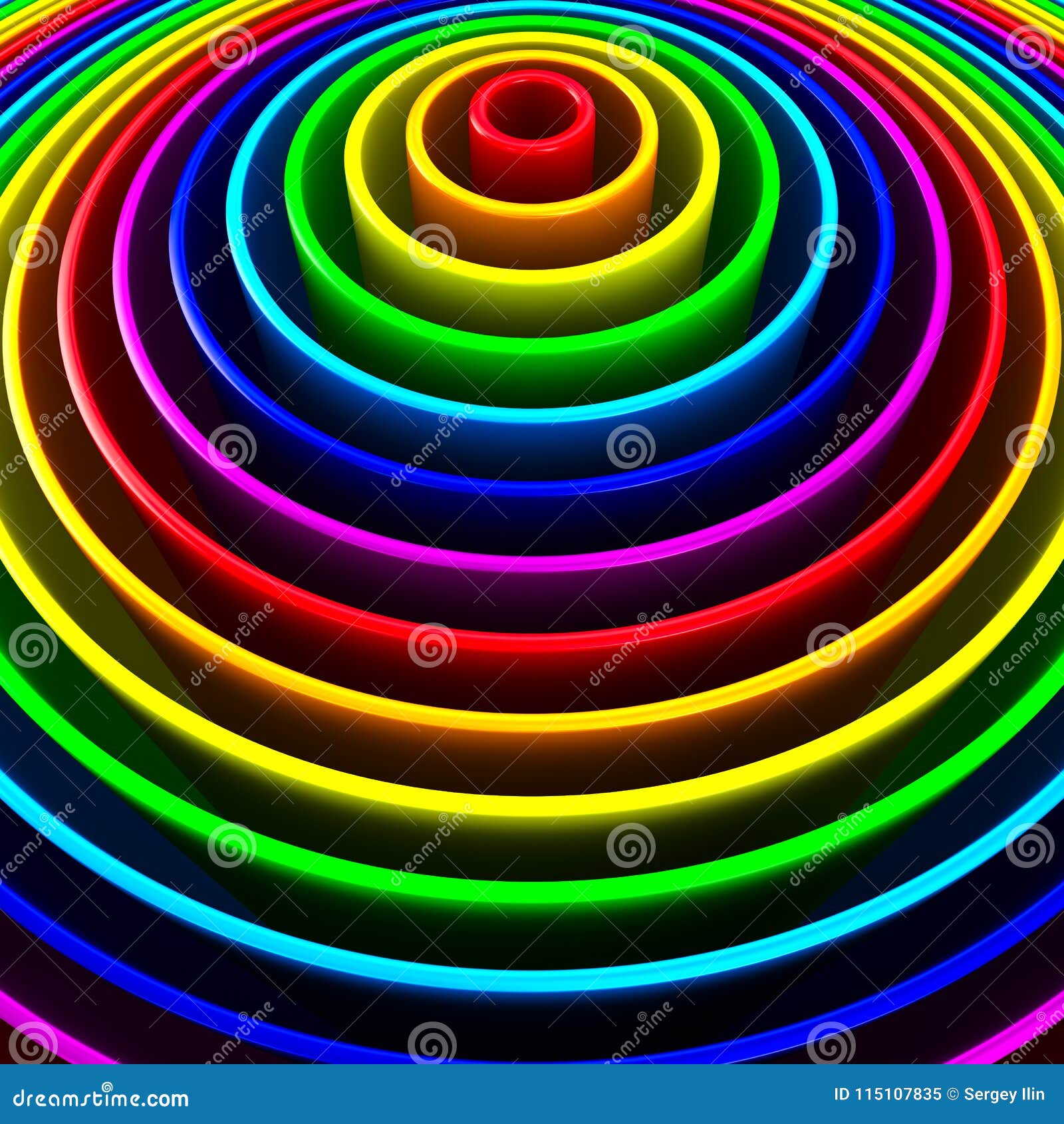 Colored Circle Construction. 3D Illustration Stock Illustration ...