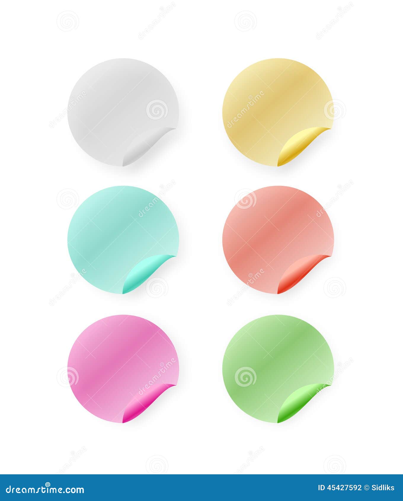Colored circle labels stock illustration. Illustration of label - 45427592