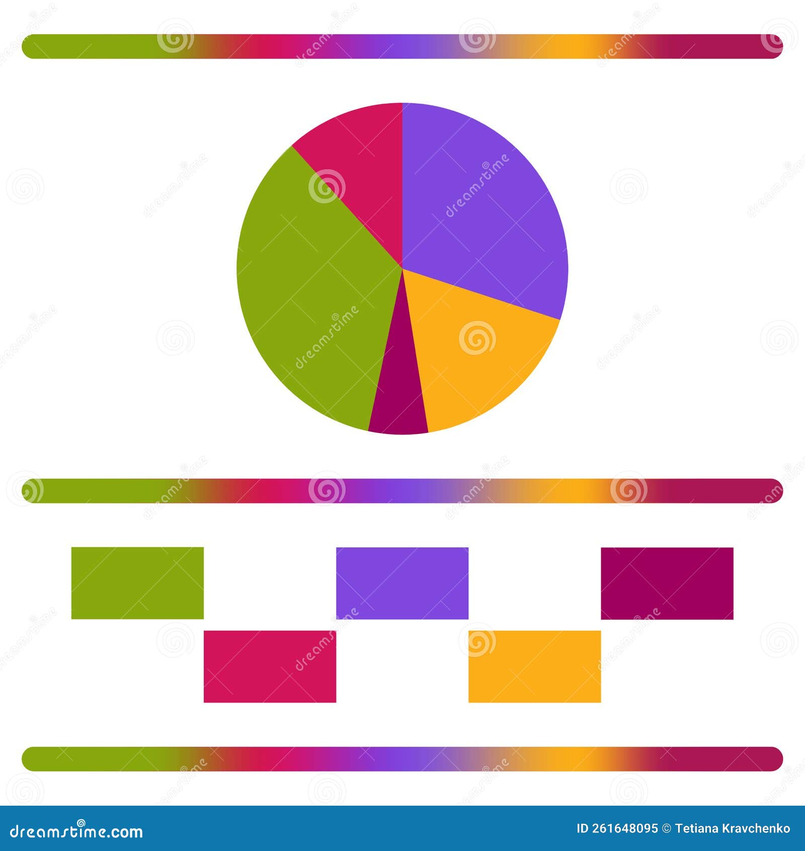 Colored Circle Parts. Infographic Element. Vector Illustration. Stock ...