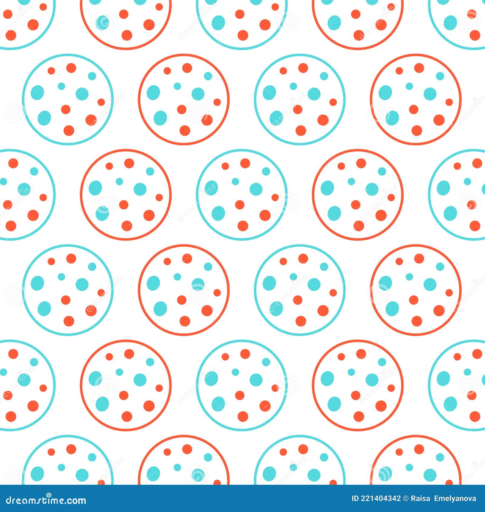 Pattern of Colored Circles in Circles on a White Background. Stock ...