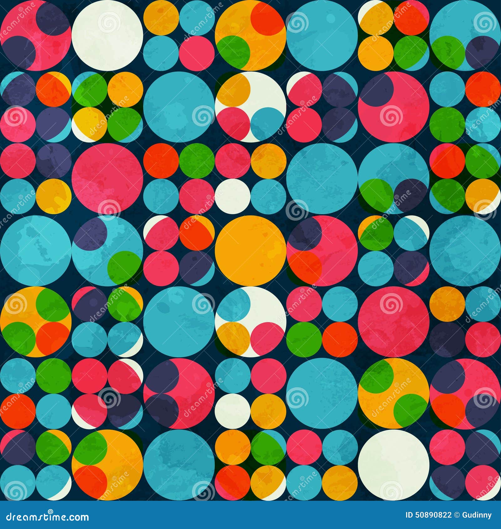 Colored Circle Seamless Pattern Stock Vector - Illustration of geometry ...