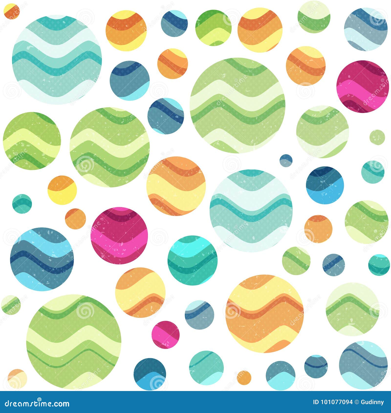 Colored Circle Seamless Pattern Stock Vector - Illustration of pattern ...