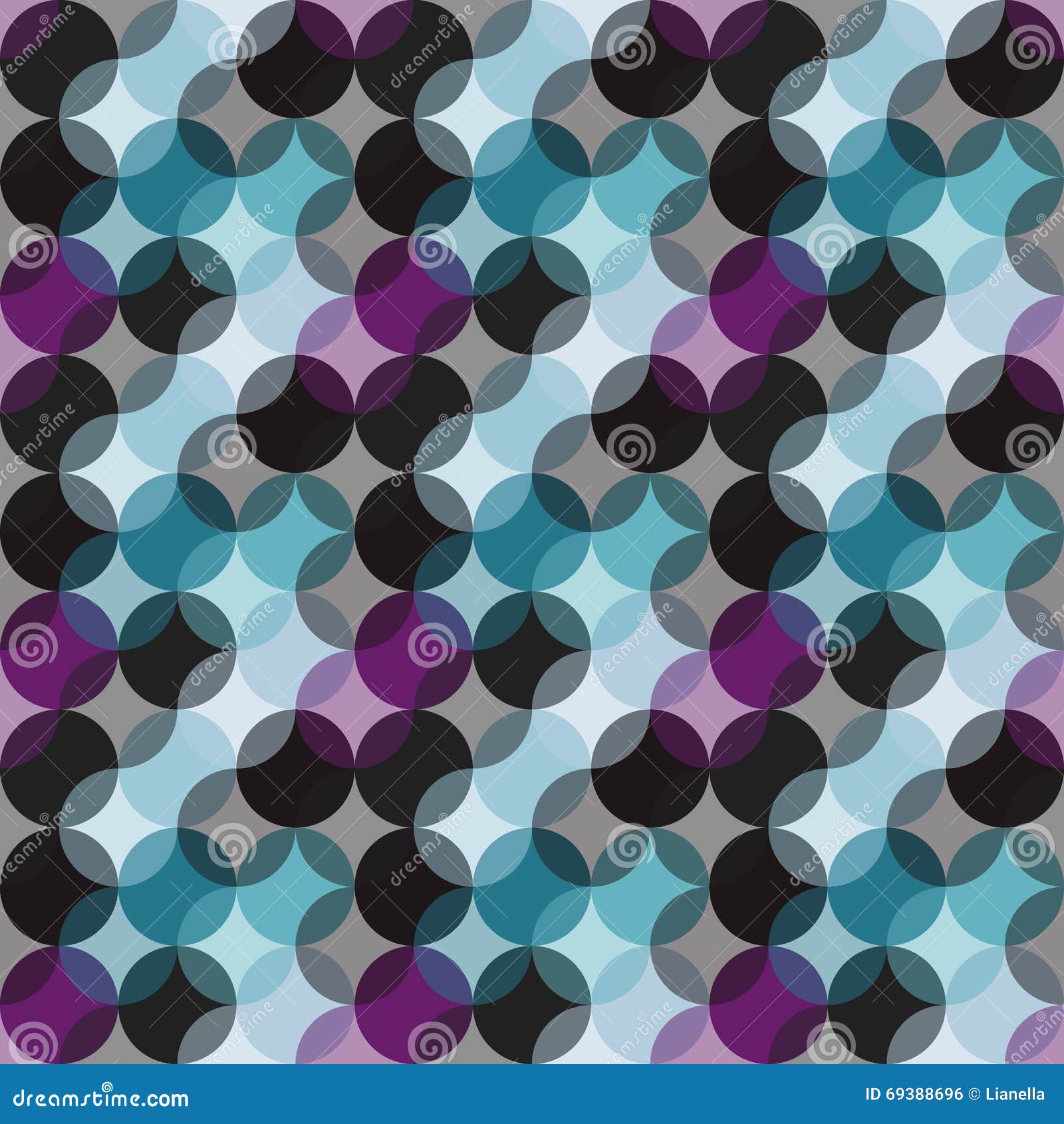 Colored Circle Seamless Pattern Stock Vector - Illustration of decor ...